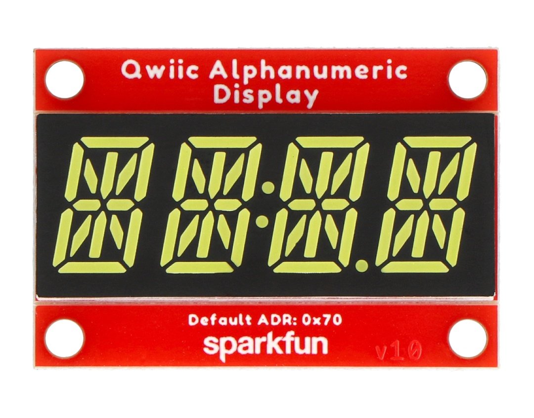 SparkFun Qwiic Alphanumeric Display - white - SparkFun COM-18565 ...