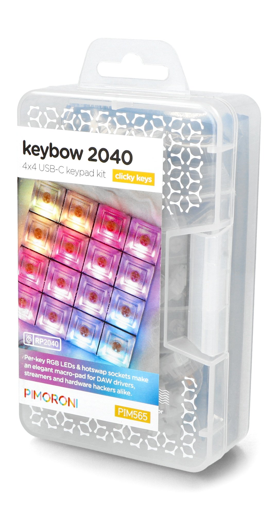 Keybow 2040 - Mini-Mechanical Keyboard - 16-Keyboard with RGB LED Backlighting - PiMoroni PIM565 ...