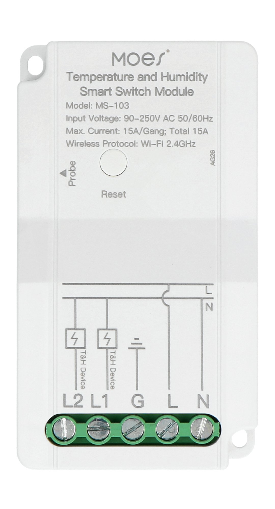 Tuya - WiFi sensor with probe and temperature sensor - Moes MS-103-WP ...