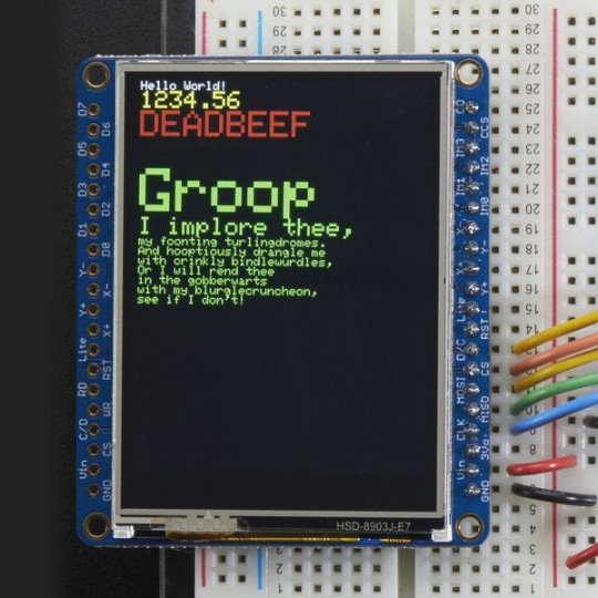 Touch screen Adafruit LCD 2,4'' 320x240px + Botland - Robotic Shop