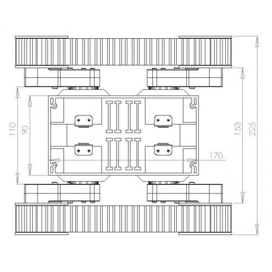 Buy Rover ROV5-1 - Track Chassis with DC Motor Botland - Robotic Shop