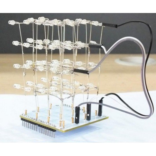 LinkSprite - 4x4x4 LED Cube KIT - Shield for Botland - Robotic Shop