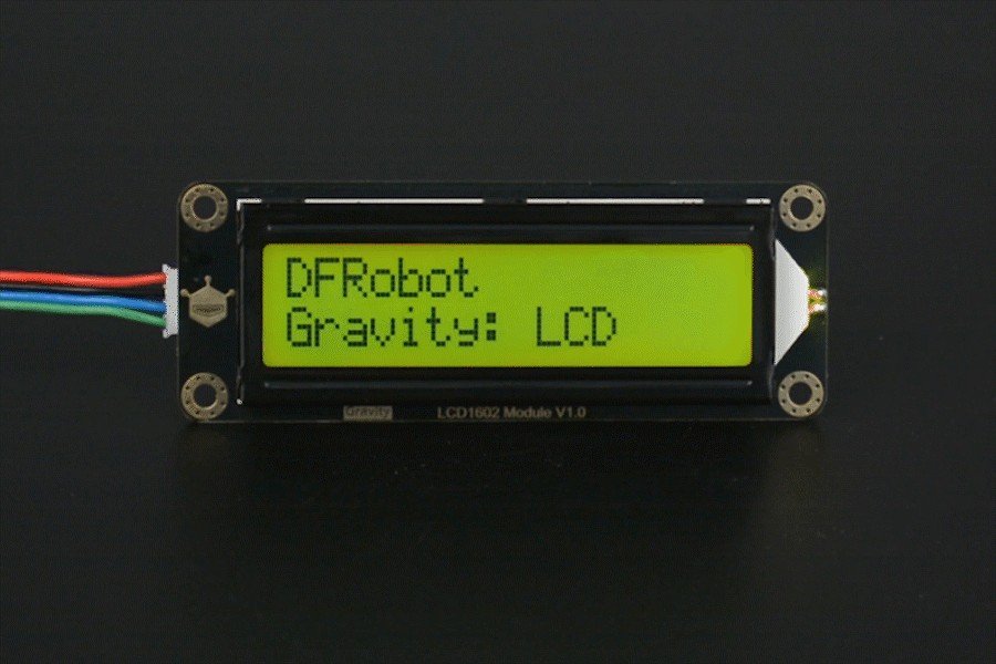 DFRobot Gravity - 2x16 I2C LCD display - green Botland - Robotic Shop
