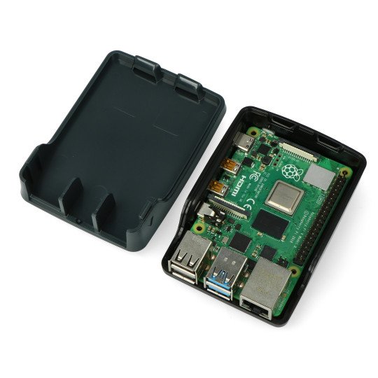 Official case for Raspberry Pi Model 4B - gray_ Botland - Robotic Shop