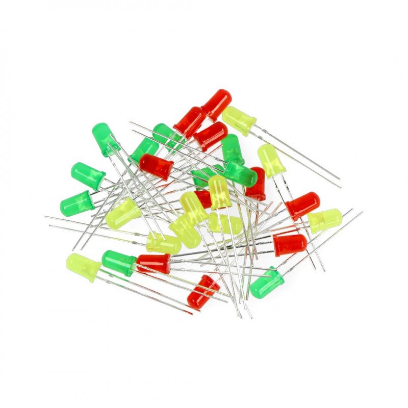 Buy Set of 5mm LED - 30pcs. Botland - Robotic Shop