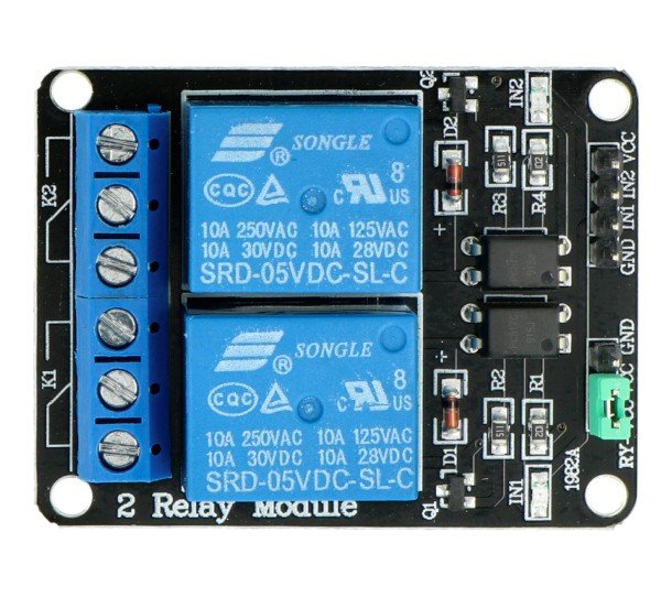 Iduino relay 2 channel module with optoisolation Botland - Robotic Shop