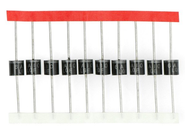 Buy Rectifier diode P600M 6A / 1000V - 10pcs. Botland - Robotic Shop