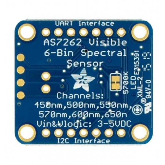 Adafruit AS7262 - 6-channel visible light / color Botland - Robotic Shop