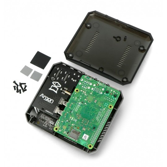 Raspberry Pi 4 aluminum case with fan - Argon One Botland - Robotic Shop