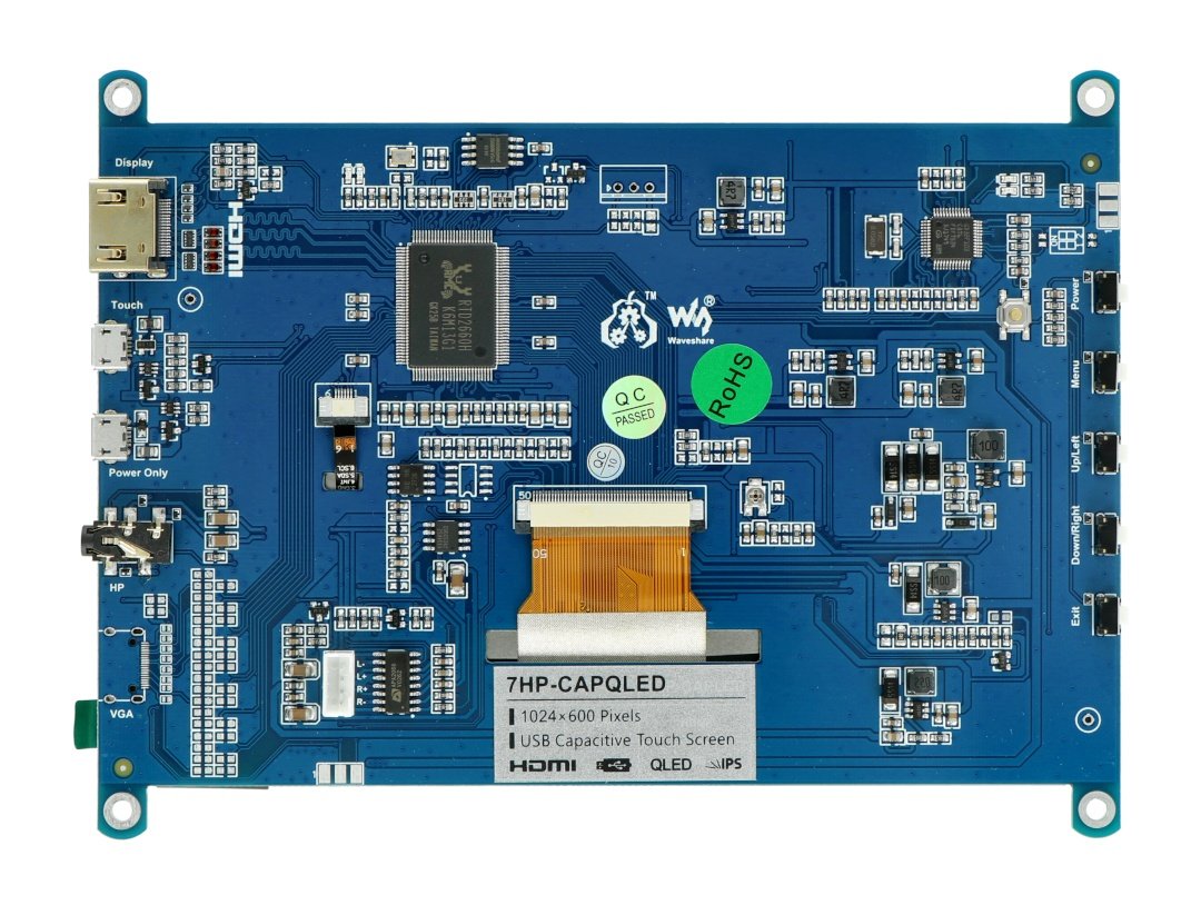 7inch QLED Quantum Dot Display, Capacitive Touch Botland - Robotic Shop