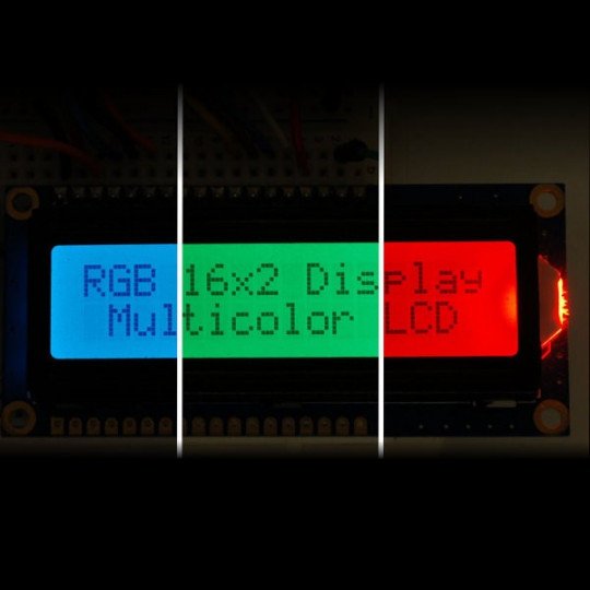 Adafruit LCD display 2x16 characters RGB positive Botland - Robotic Shop