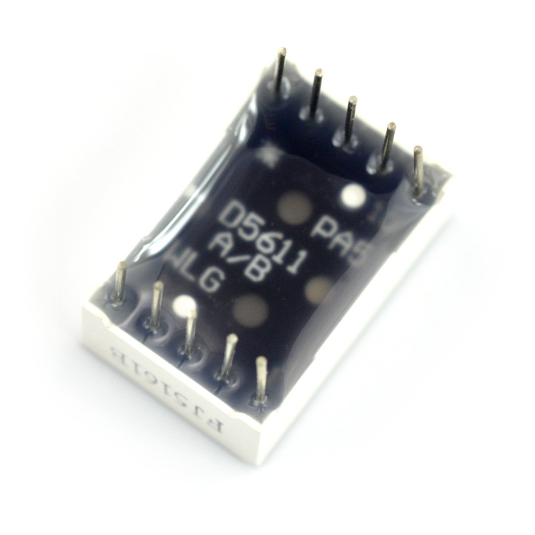 Buy Eight-segment display x1 - 14mm green - 8 mcd Botland - Robotic Shop